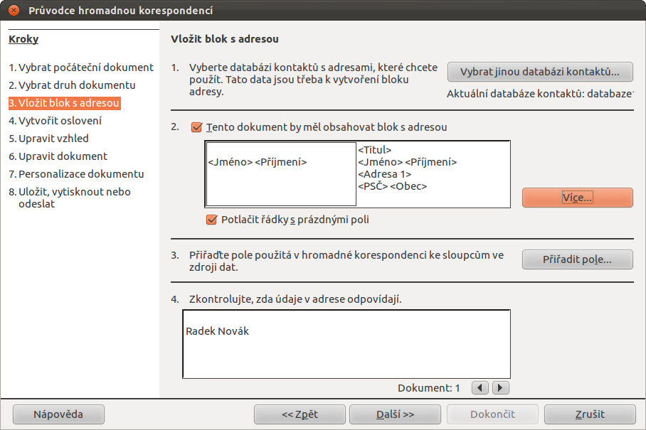 OpenOffice Hromadn Korespondence