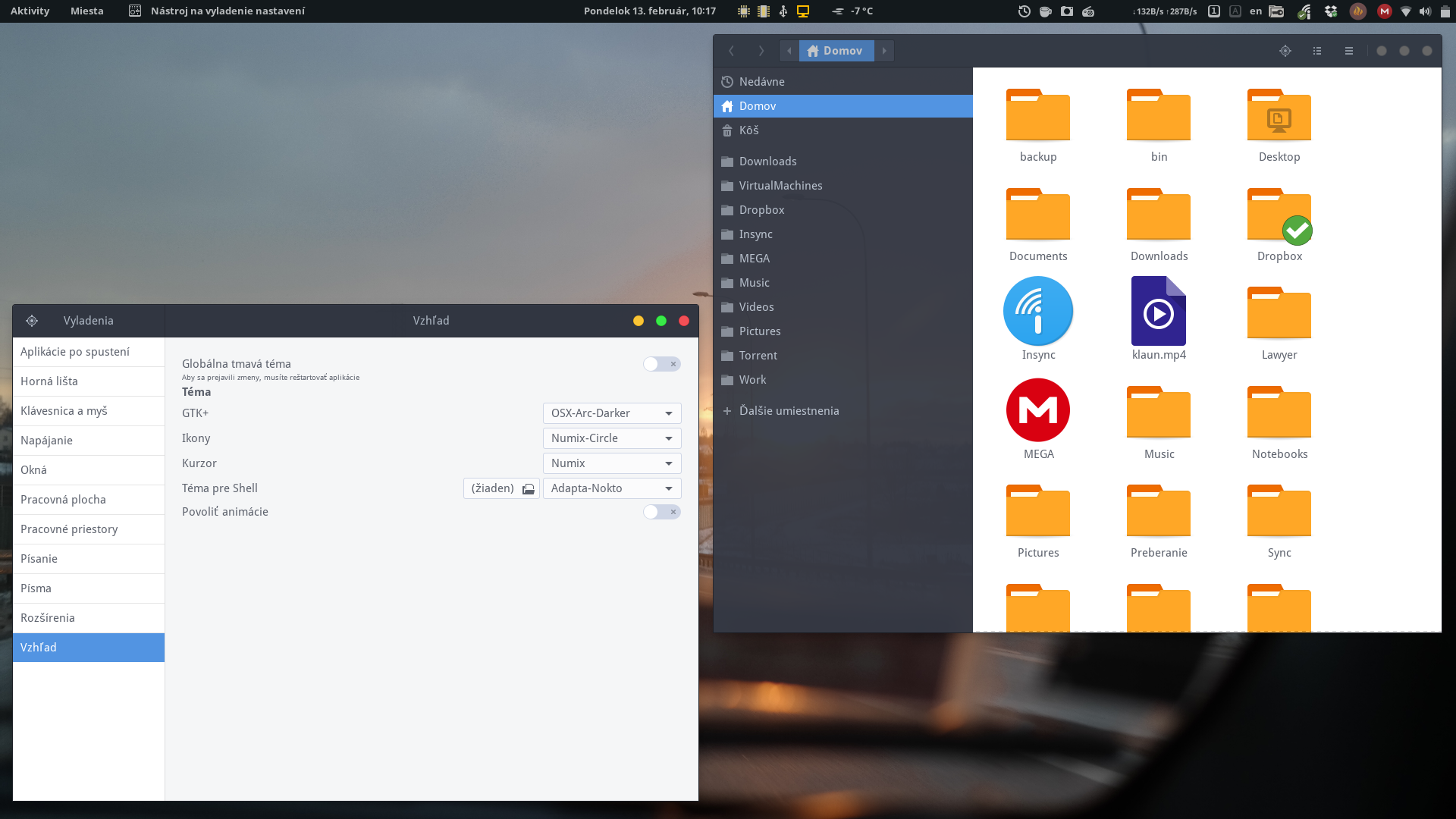gnome shell 3.22 | archlinux - desktop