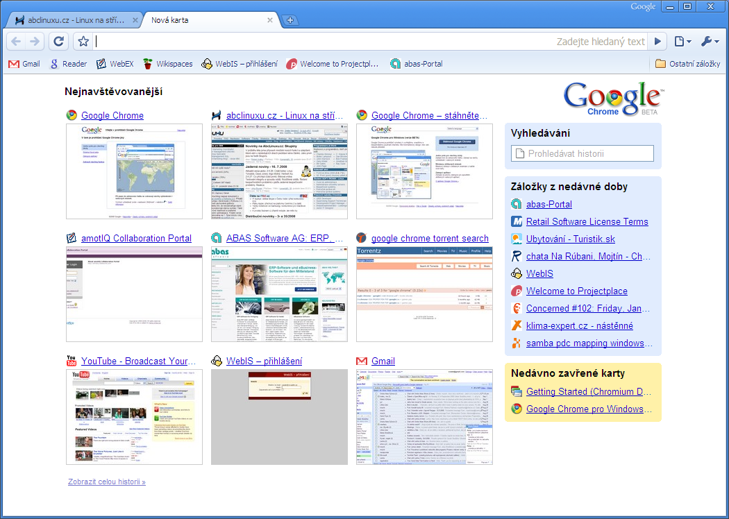 Google Chrome - nový open source browser