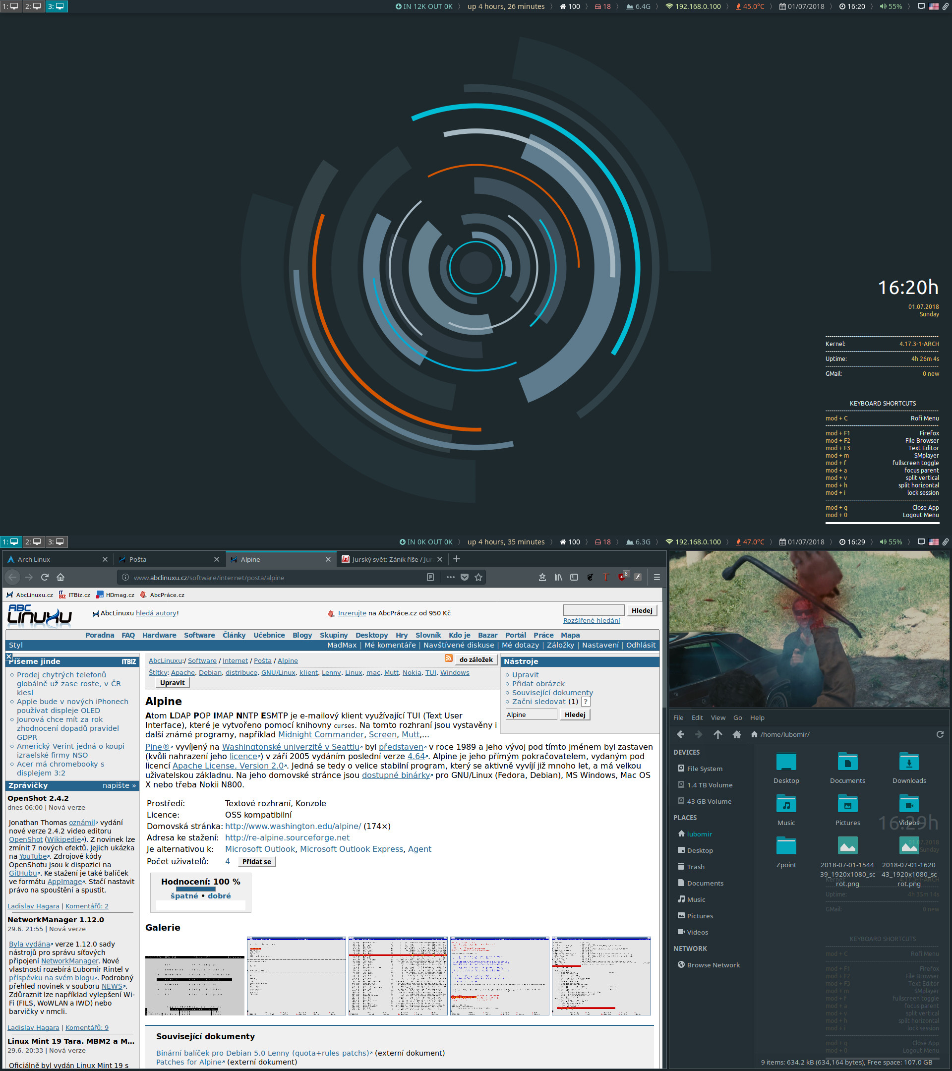i3wm (gaps) & i3blocks - desktop